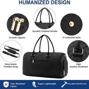 Bags | Luxury Quilted Overnight Bag | Poshmark